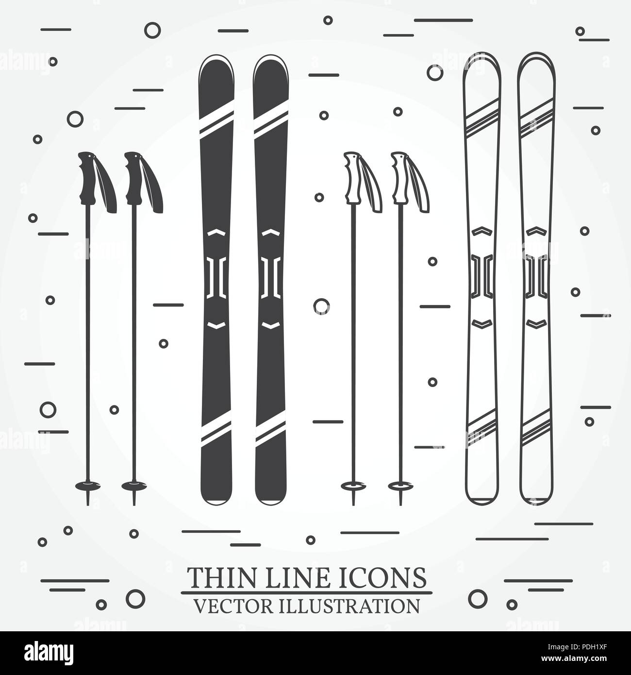 Sport equipment winter Stock Vector Images - Alamy