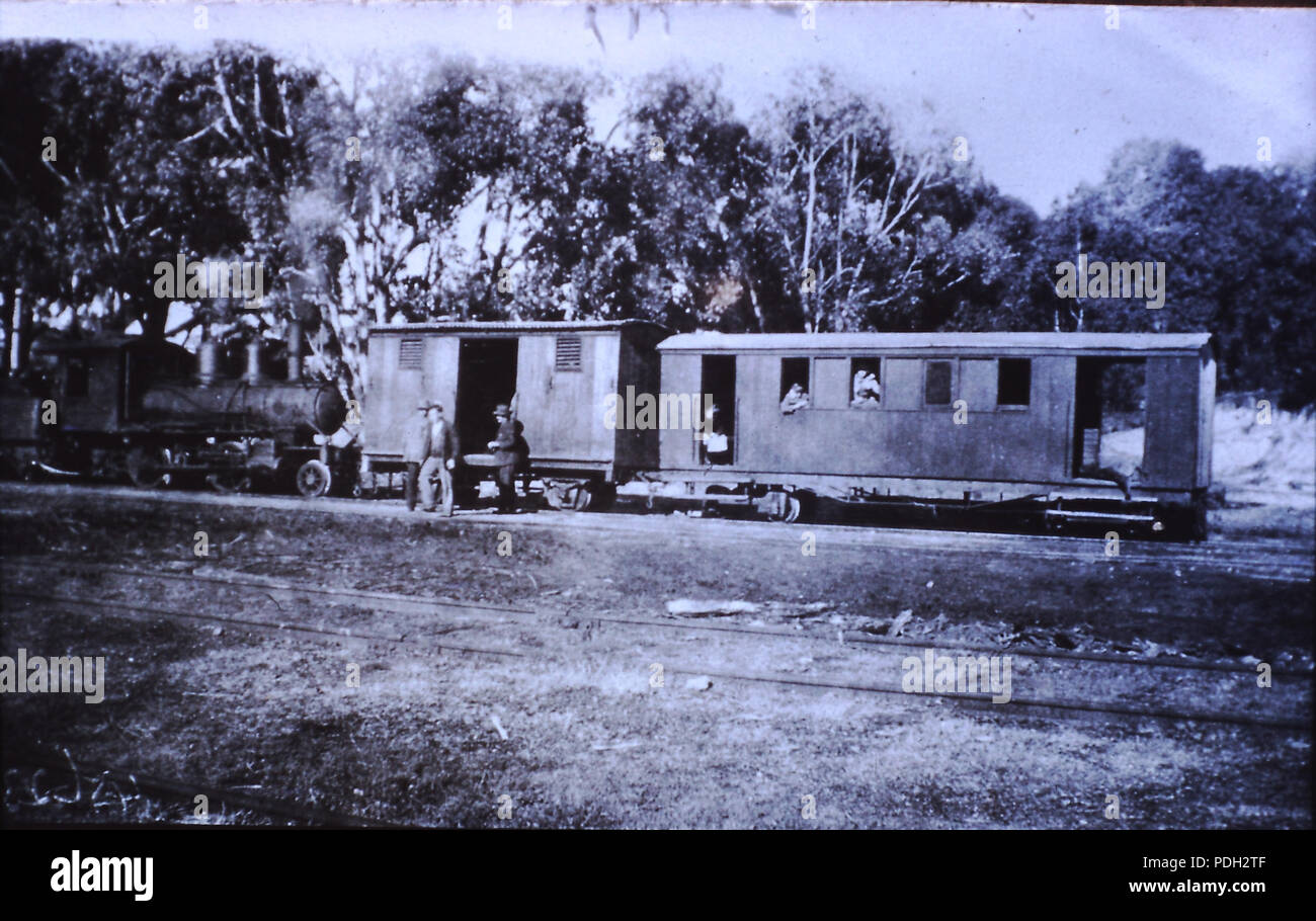78 Last passenger train of Powelltown Tramway at Yarra Junction 1939 ...