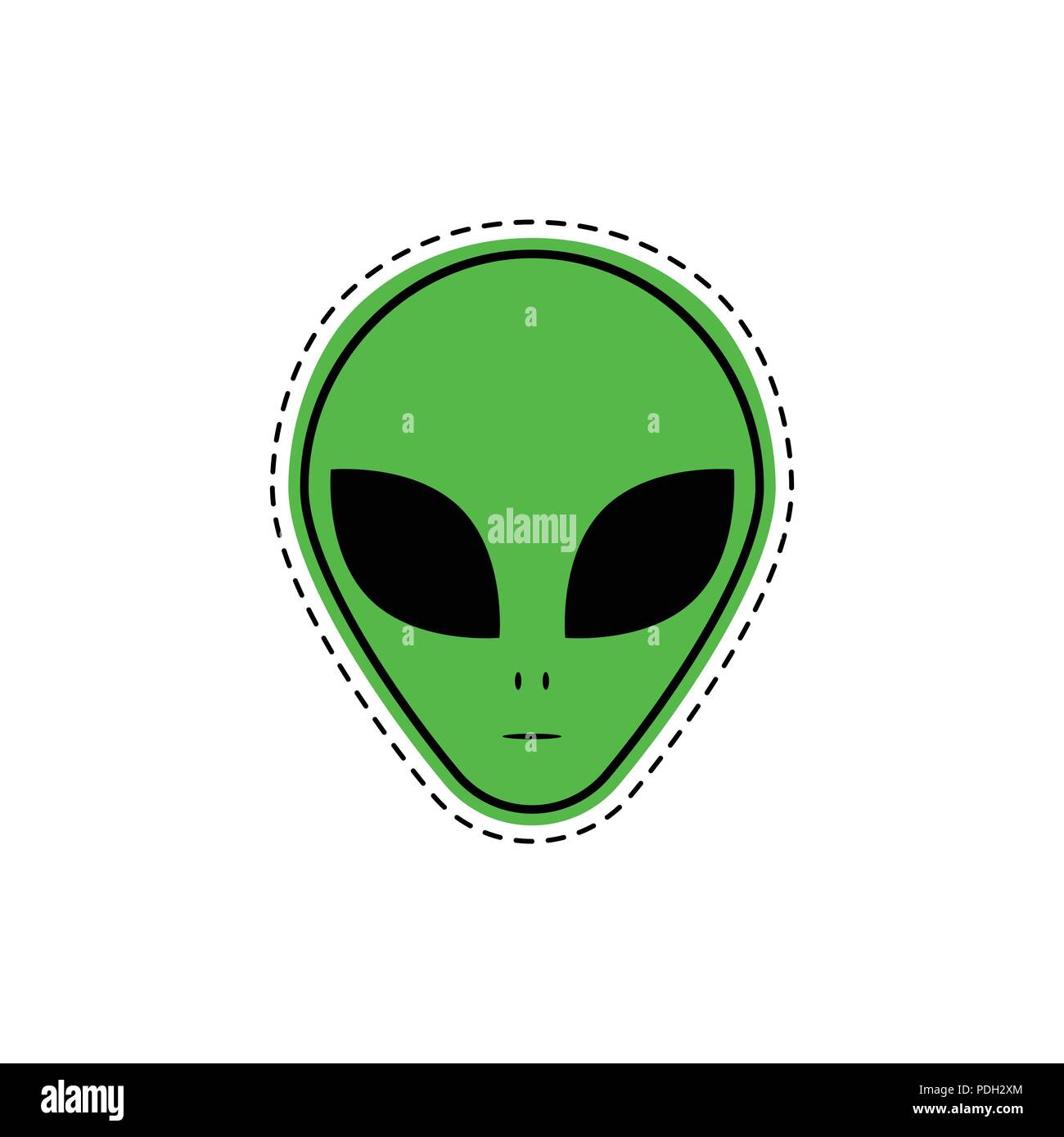 Alien patch. Vector illustration. Comic creative fashion Alien isolated ...