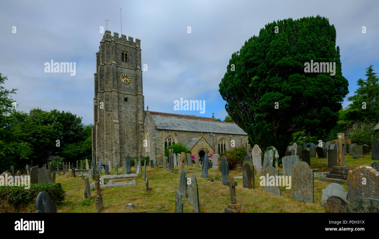 St George's Church and Village Cottages in the village of Georgham near ...