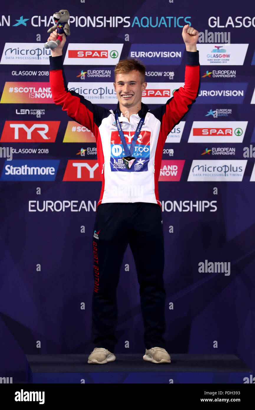 Great Britain's Jack Laugher with his gold medal for the Men's 3m ...