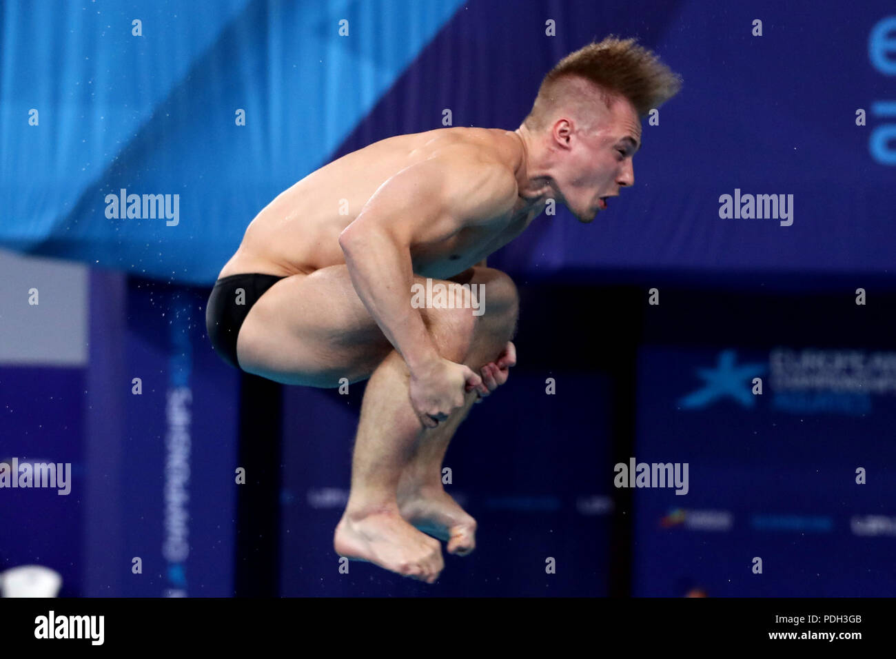 Great Britain's Jack Laugher in action in the Men's 3m Springboard ...