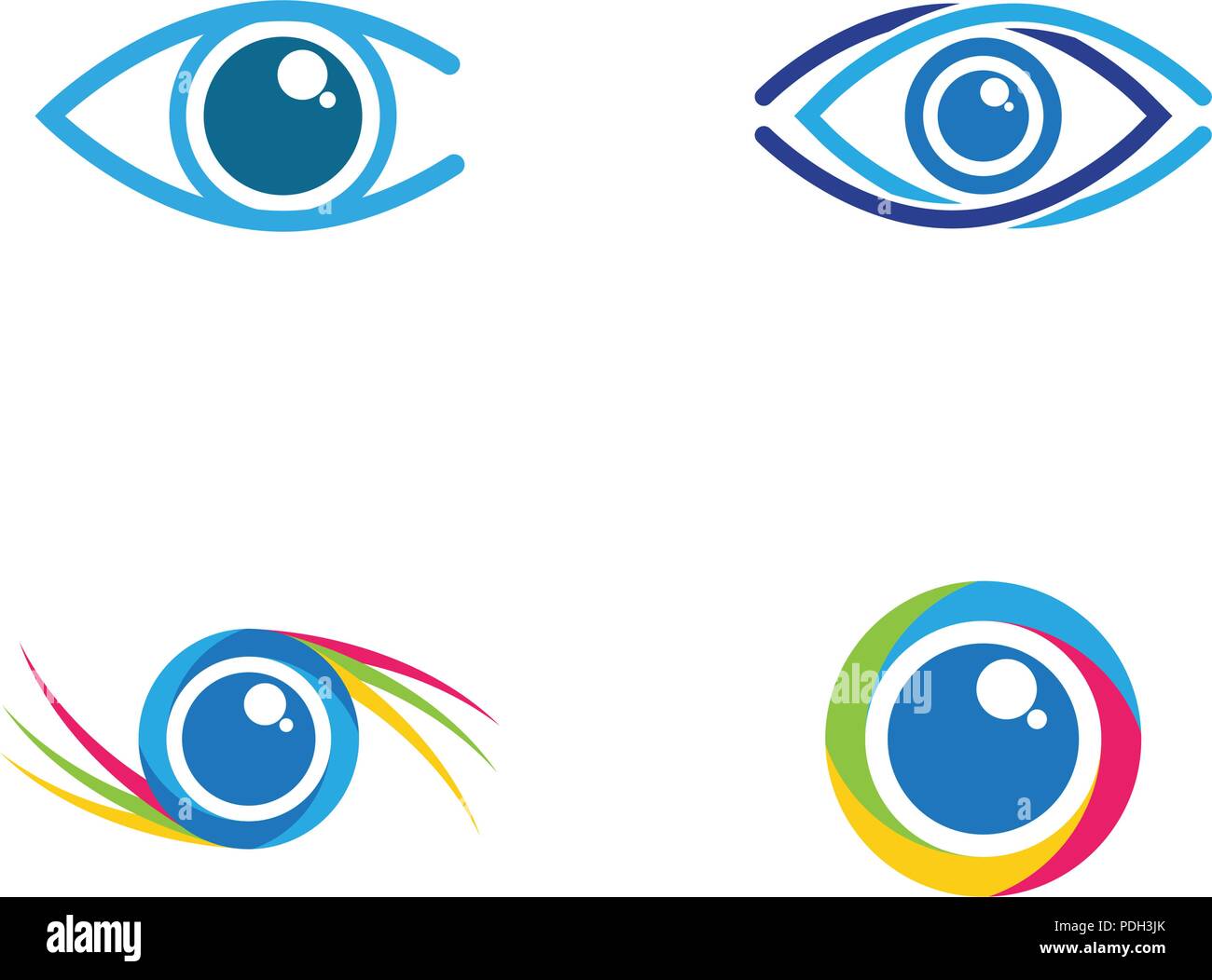 Branding Identity Corporate Eye Care vector logo design Stock Vector ...