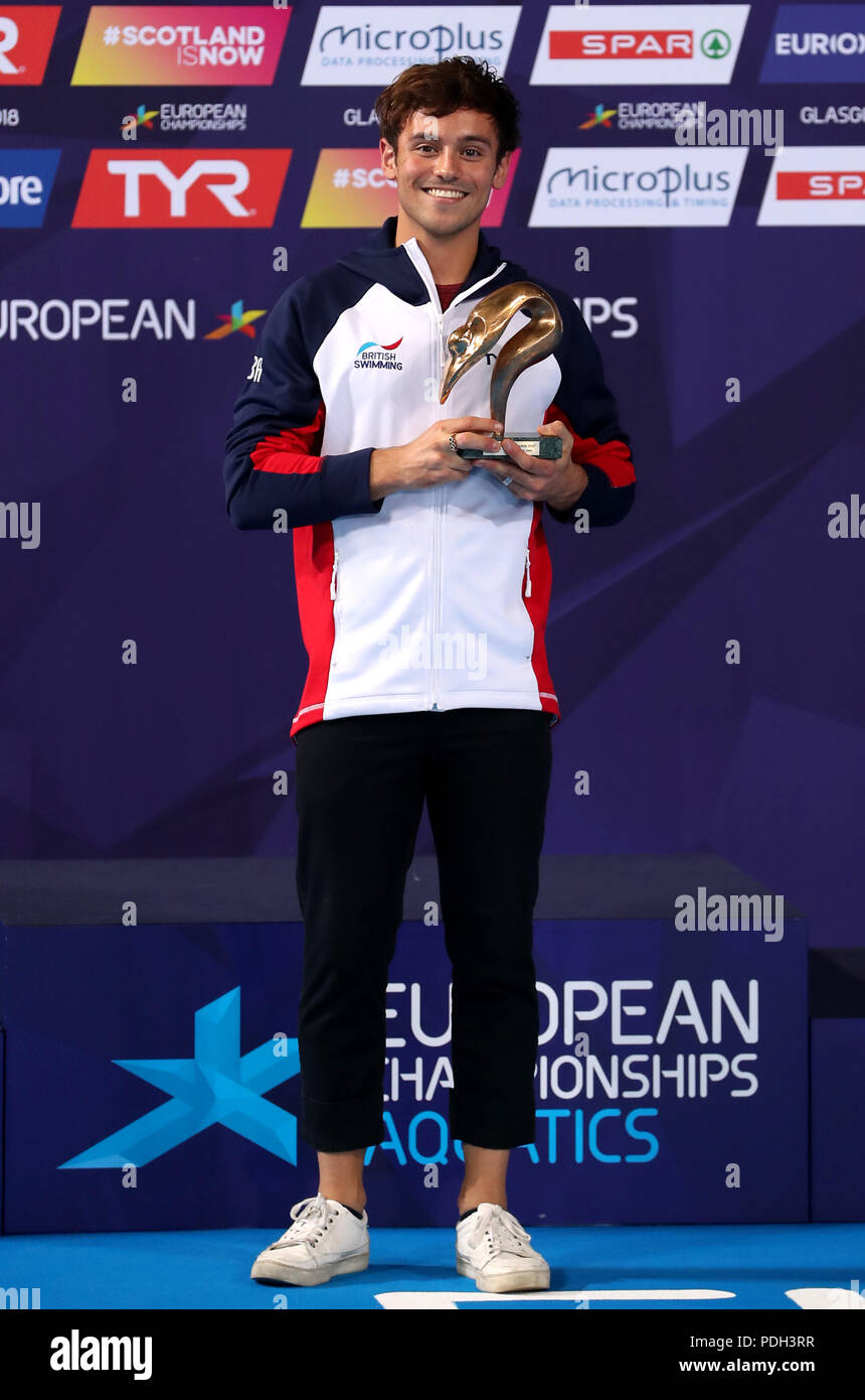 Tom Daley receives the Men's European Diver of the Year Award during ...
