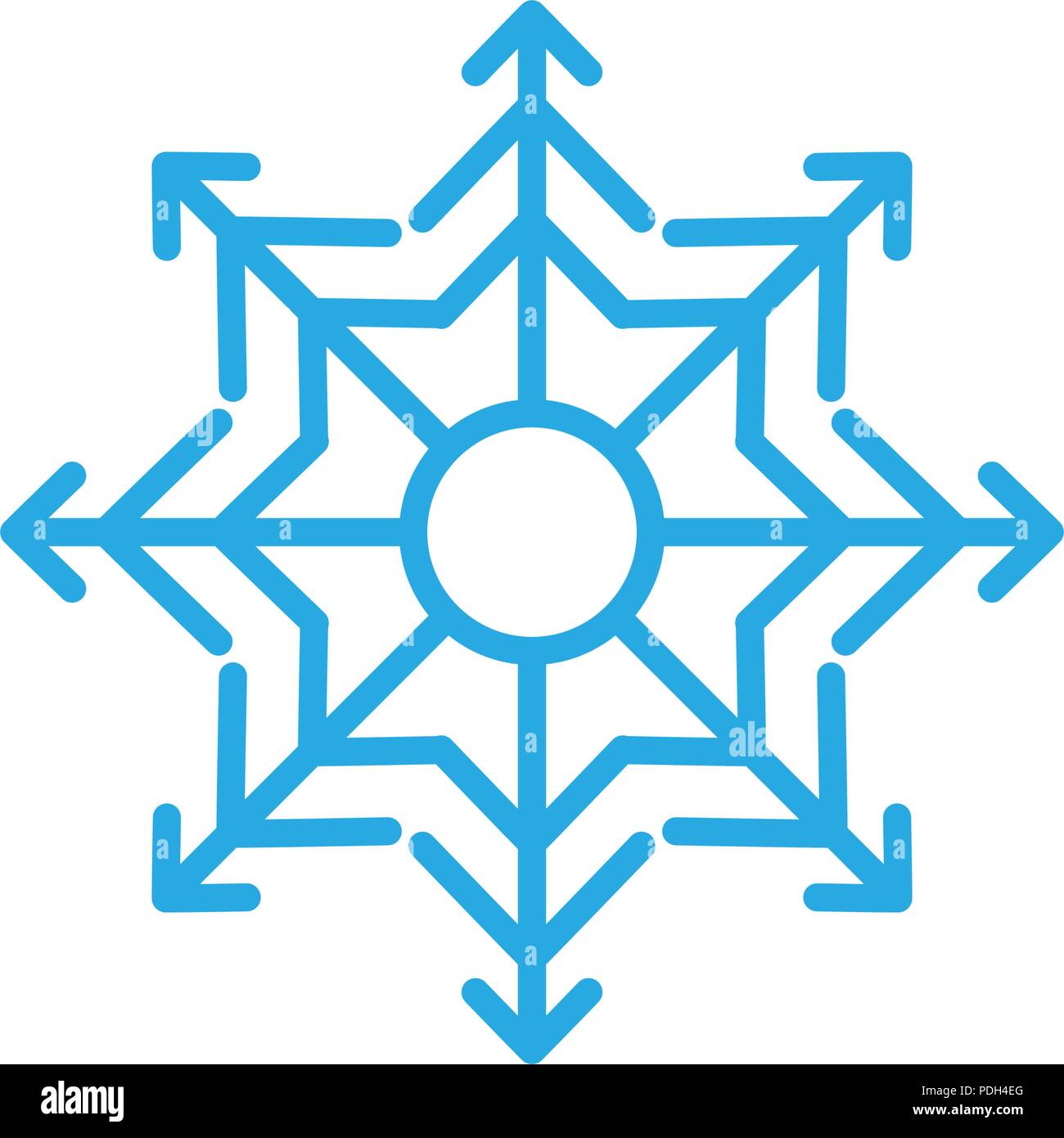Snowflakes Style Design for Labels, Badges and Icons. Winter Frozen ...
