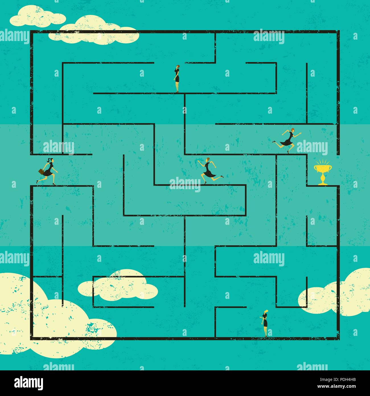 Finding a path Stock Vector Images - Alamy