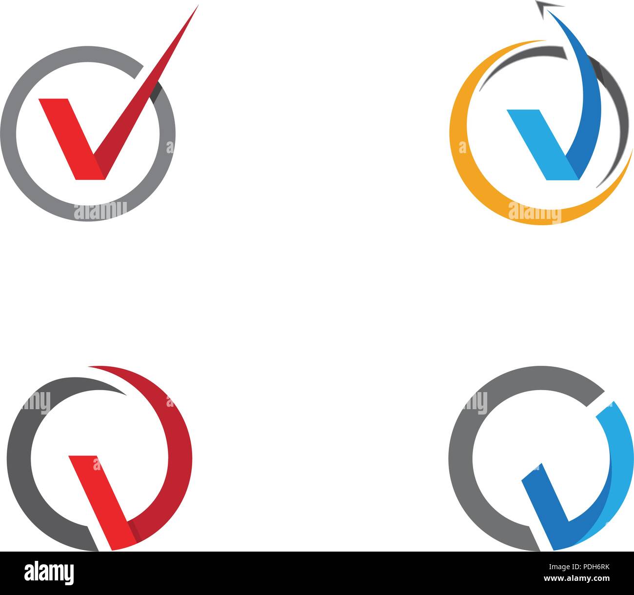 V letter logo hi-res stock photography and images - Alamy