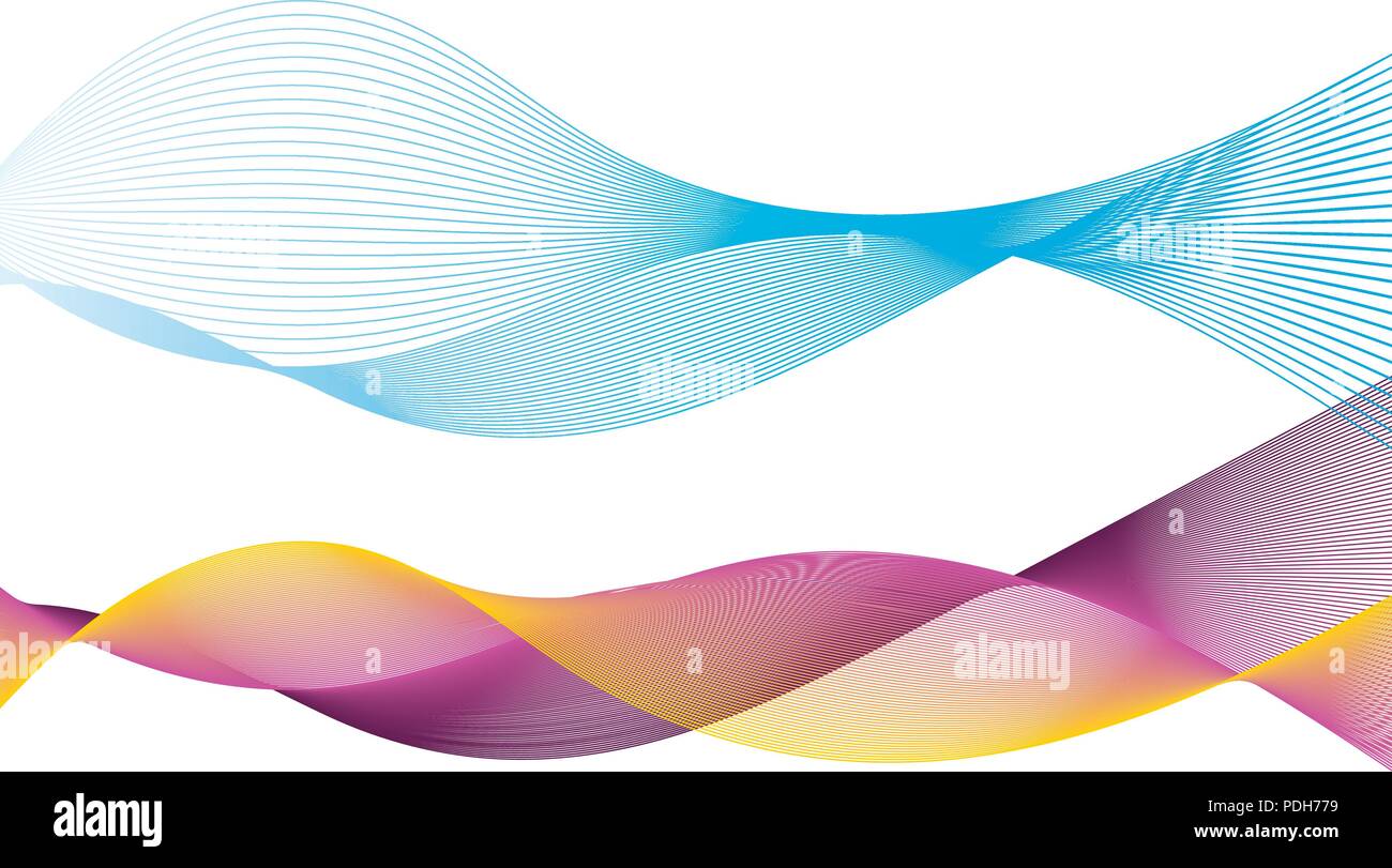 Abstract smooth color wave vector. Curve flow blue motion illustration ...