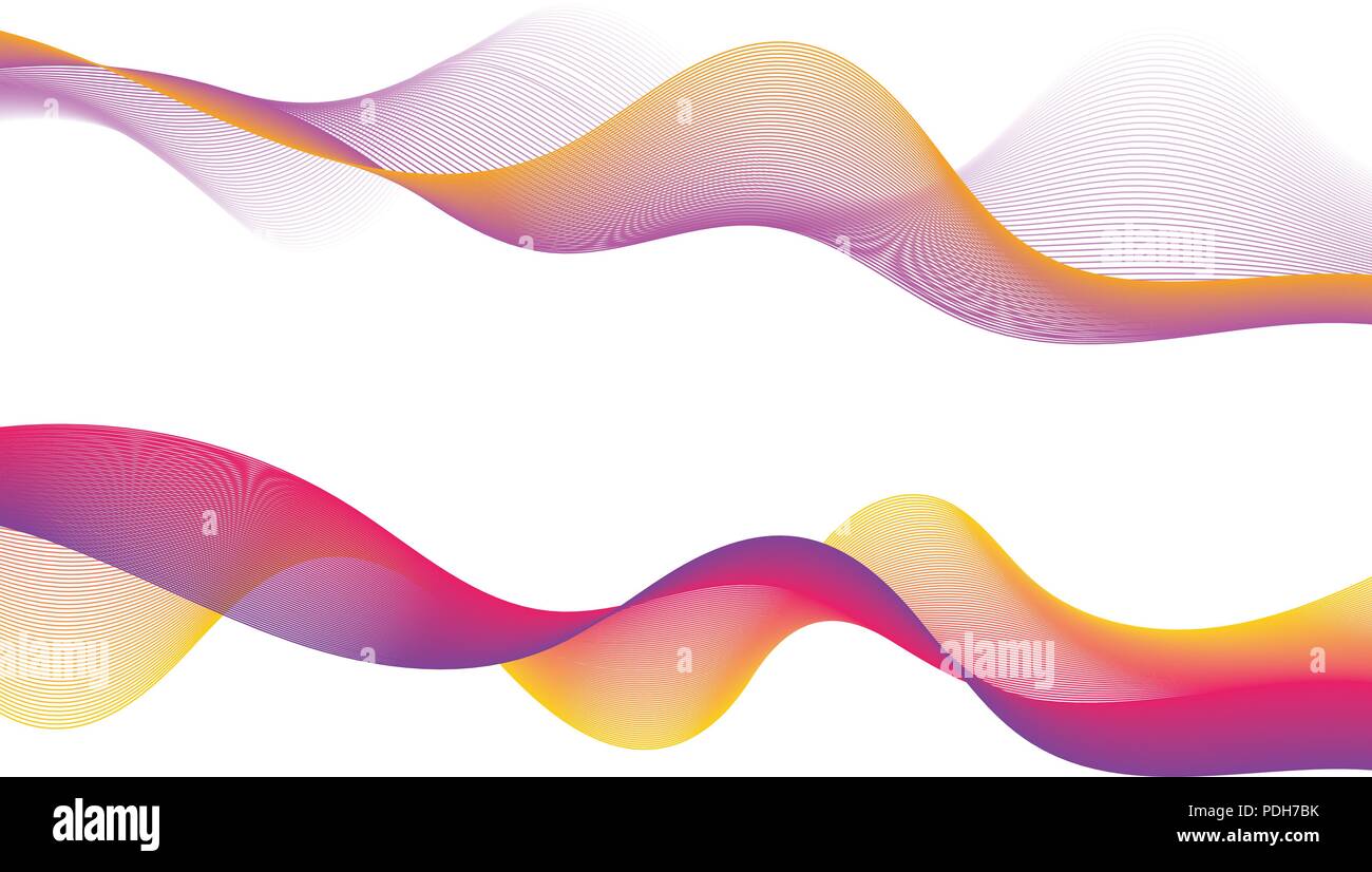 Abstract smooth color wave vector. Curve flow blue motion illustration ...