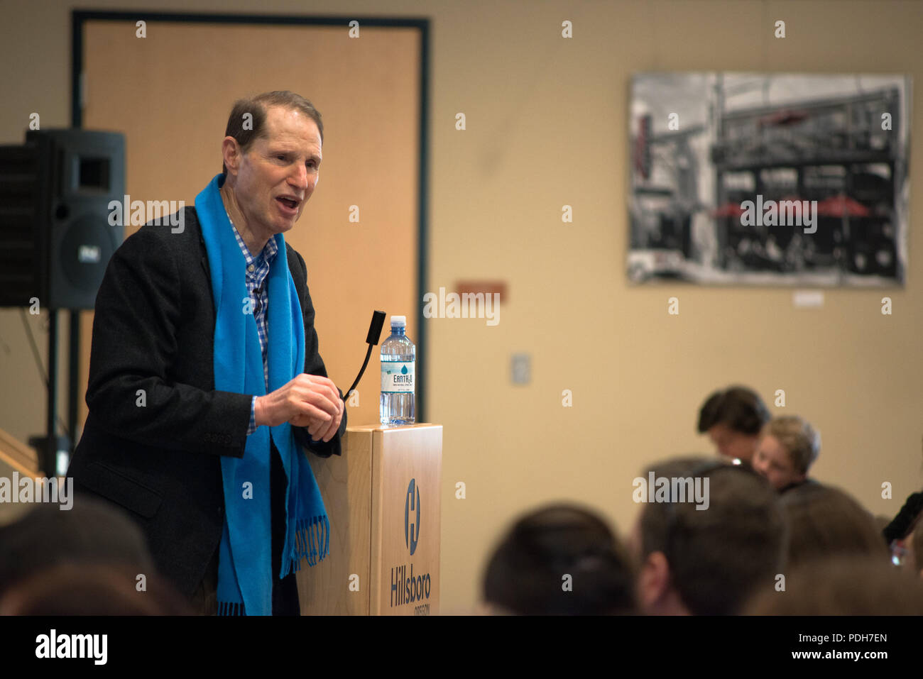 Ron Wyden, Democratic US Senator for Oregon talking passionately at the ...