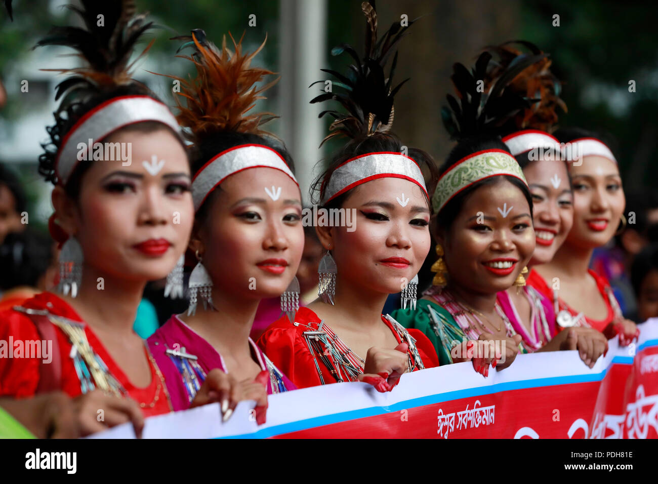 Dhaka, Bangladesh - August 09, 2018: Bangladeshi indigenous people ...