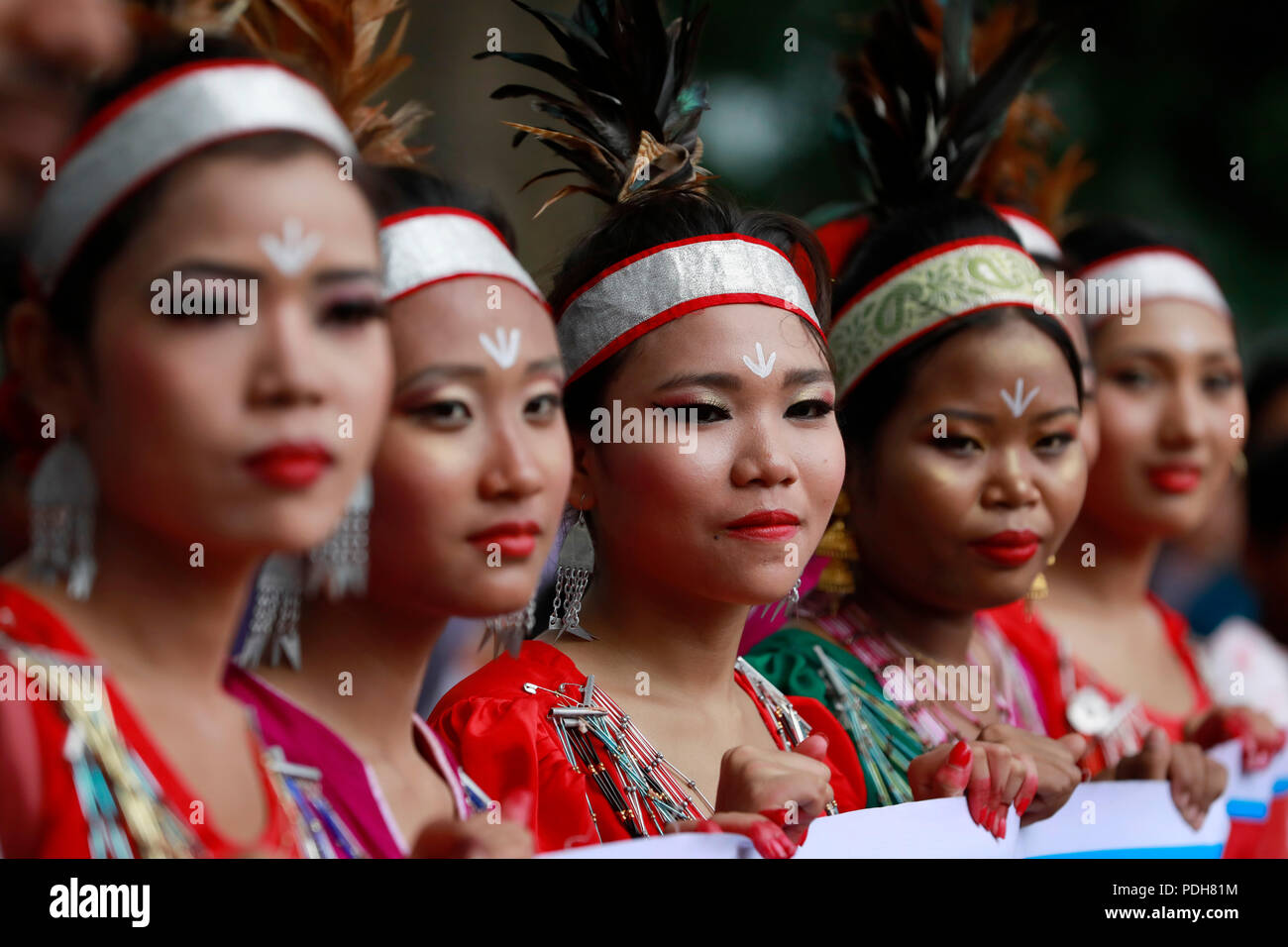 Dhaka, Bangladesh - August 09, 2018: Bangladeshi indigenous people ...