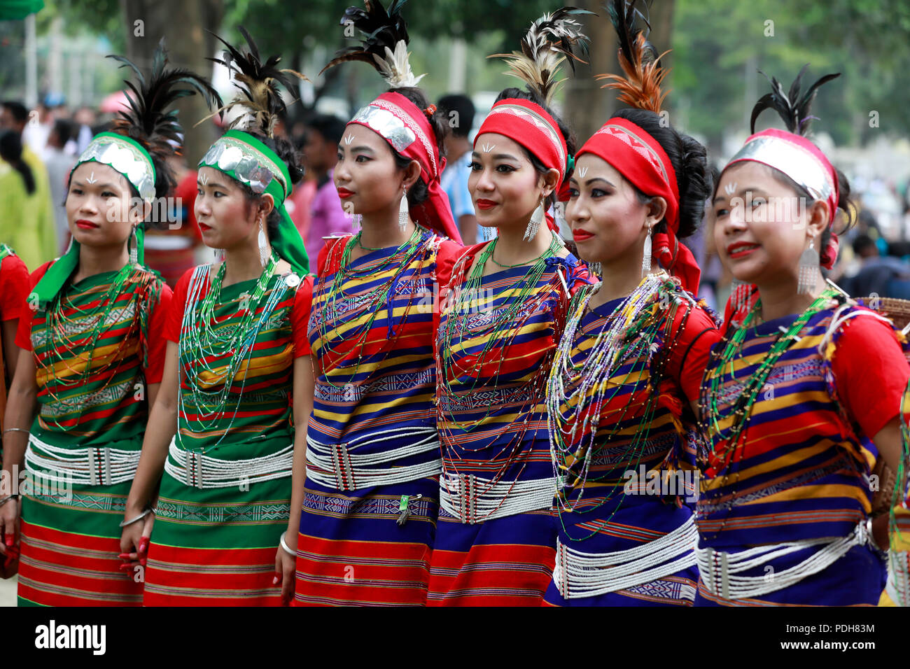 Dhaka, Bangladesh - August 09, 2018: Bangladeshi indigenous people ...