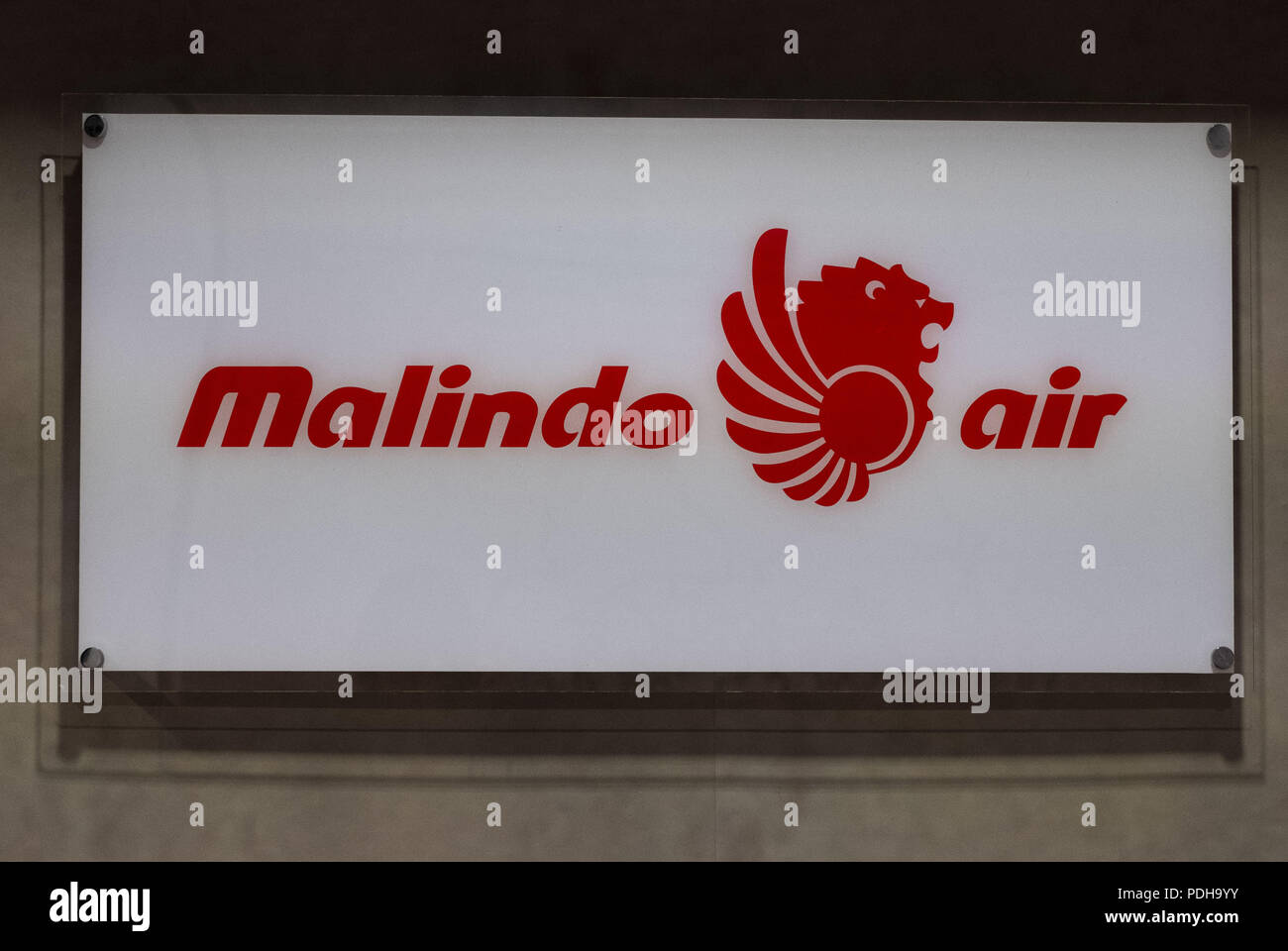 Sepang, Kuala Lumpur, Malaysia. 9th Aug, 2018. Sign of Malindo Air seen ...