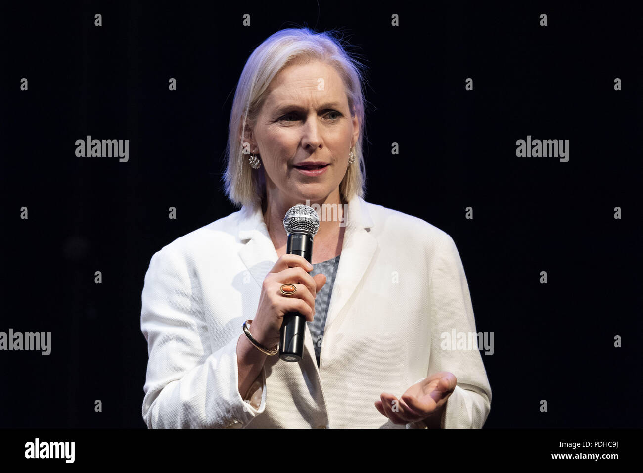 Brooklyn, NY, USA. 9th Aug, 2018. U.S. Senator KIRSTEN GILLIBRAND (D-NY ...