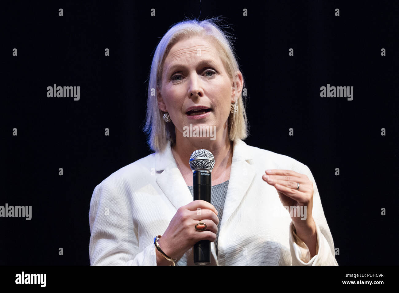Brooklyn, NY, USA. 9th Aug, 2018. U.S. Senator KIRSTEN GILLIBRAND (D-NY ...