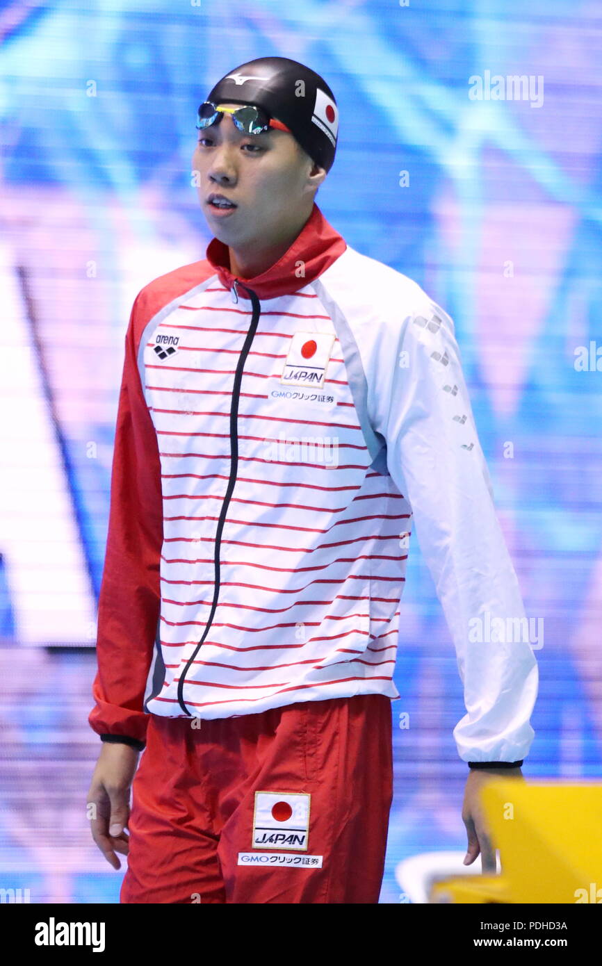Tokyo, Japan. 9th Aug, 2018. Ippei Watanabe (JPN) Swimming : 2018 Pan ...