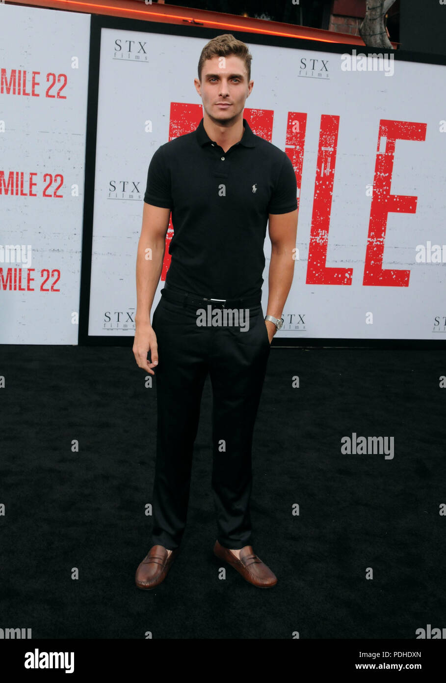 WESTWOOD, CA - AUGUST 09: Actor Alex Cubis attends the premiere of STX ...