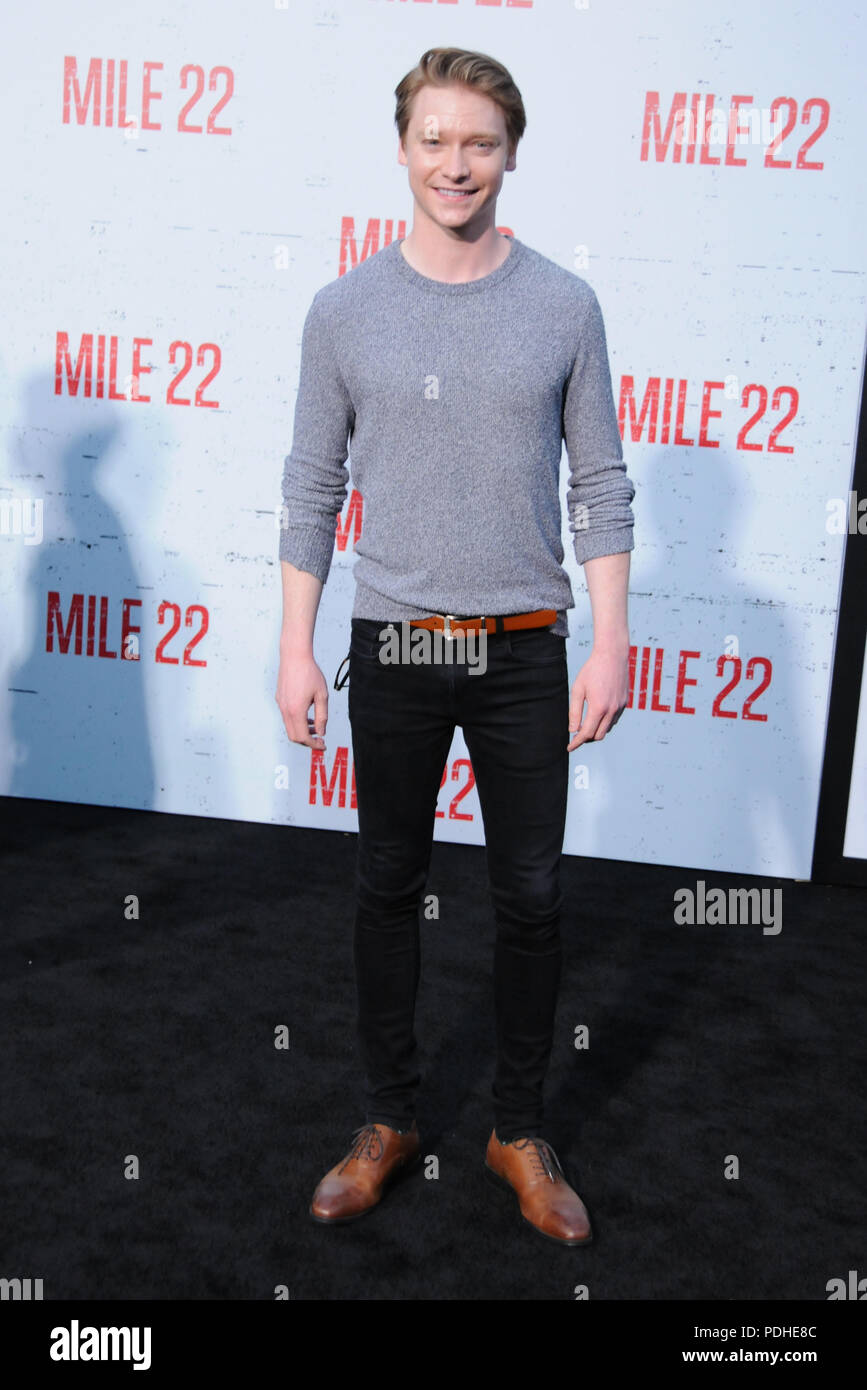 WESTWOOD, CA - AUGUST 09: Actor Calum Worthy attends the premiere of ...