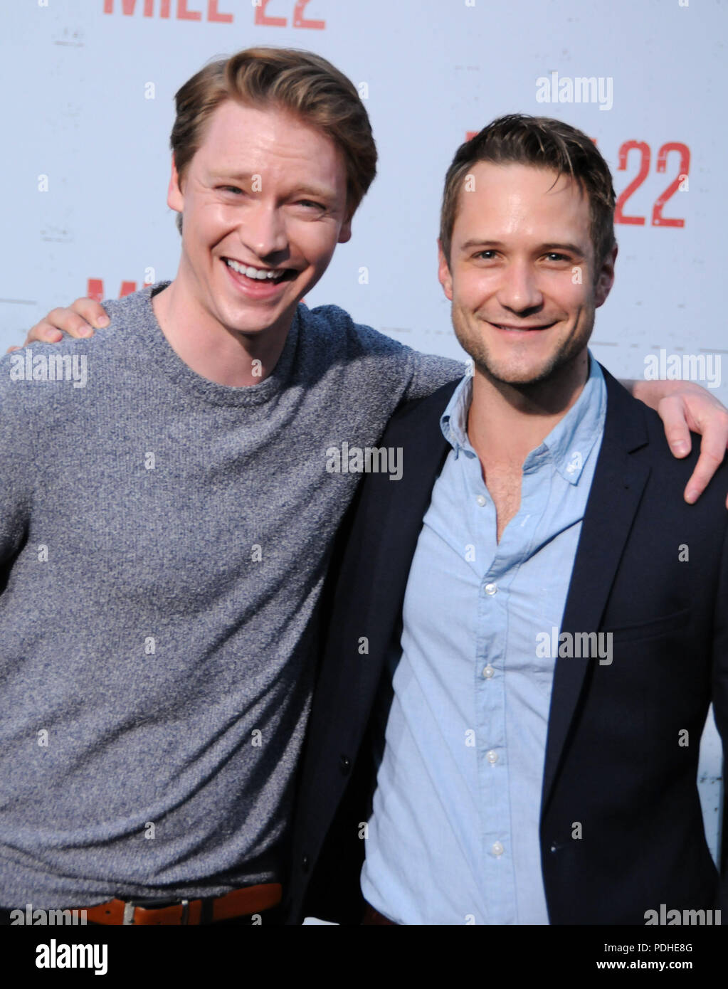 WESTWOOD, CA - AUGUST 09: (L-R) Actor Calum Worthy a nd actor Andrew ...