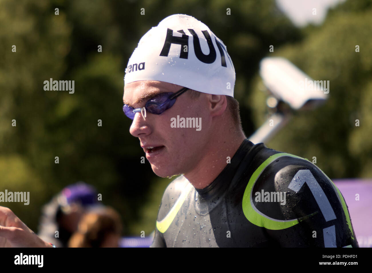 Loch Lomond, UK. 9th August 2018. Hungary's Kristof Rasovszky (14 ...