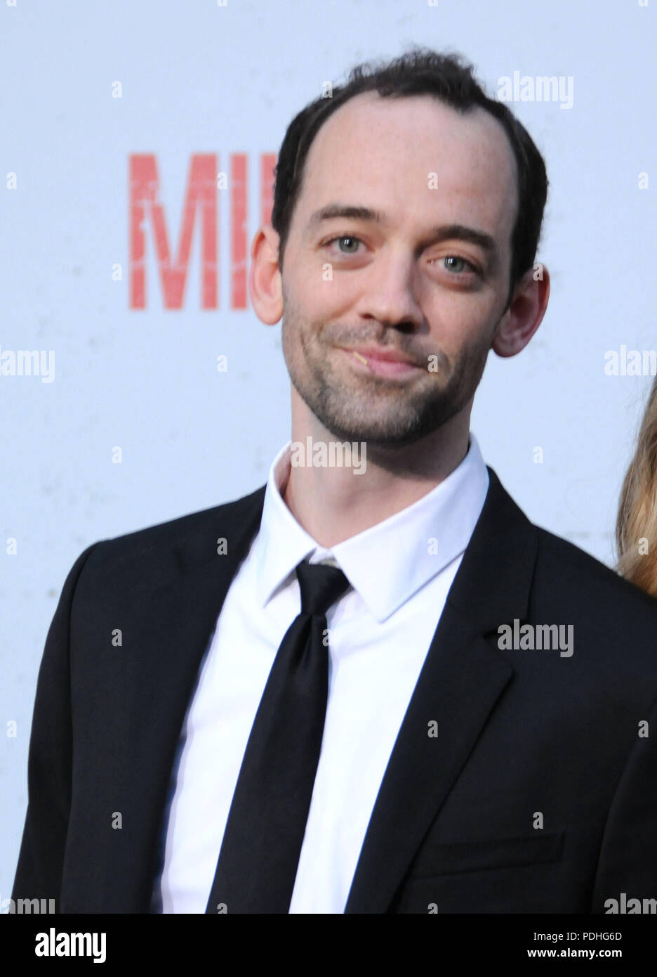 WESTWOOD, CA - AUGUST 09: Actor Myke Holmes attends the premiere of STX ...
