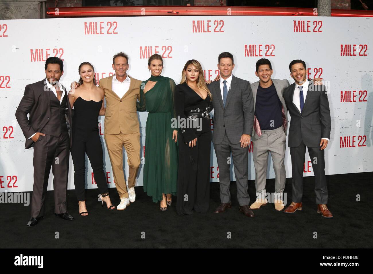 Los Angeles, CA, USA. 9th Aug, 2018. Sam Medina, Ronda Rousey, Peter ...
