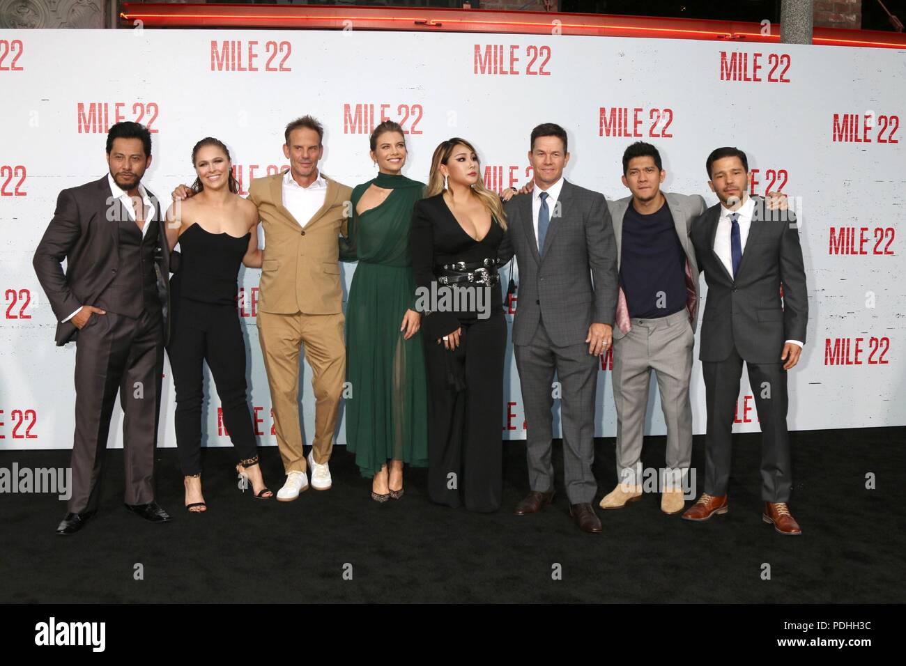 Los Angeles, CA, USA. 9th Aug, 2018. Sam Medina, Ronda Rousey, Peter ...