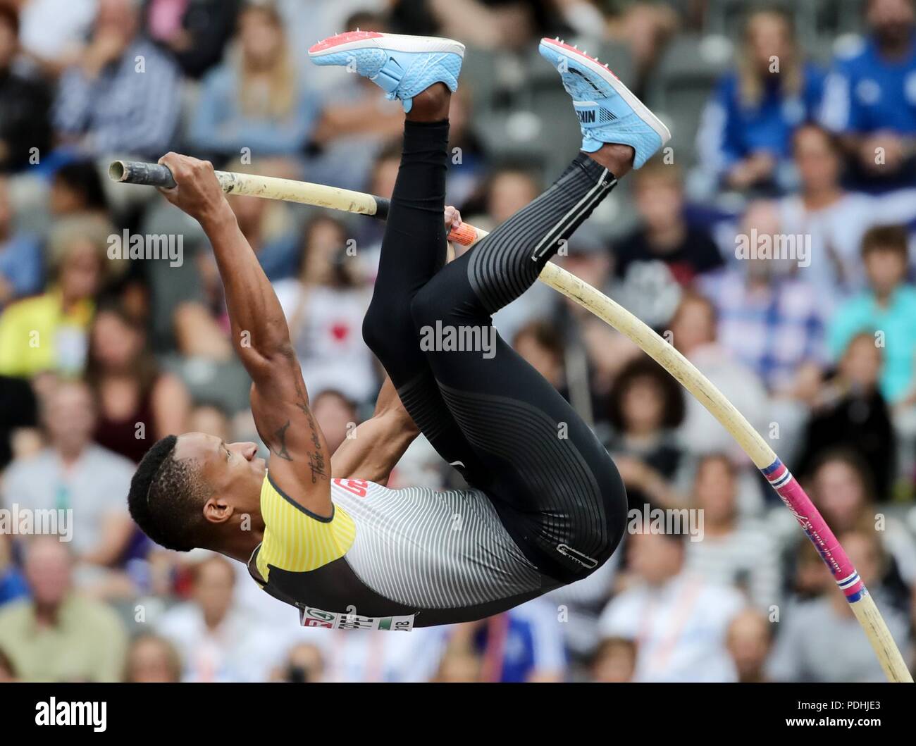 Berlin, Germany. 10th Aug, 2018. European Athletics Championships in the Olympic Stadium: pole ...