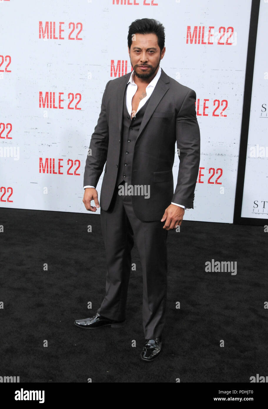 WESTWOOD, CA - AUGUST 09: Actor Sam Medina attends the premiere of STX ...