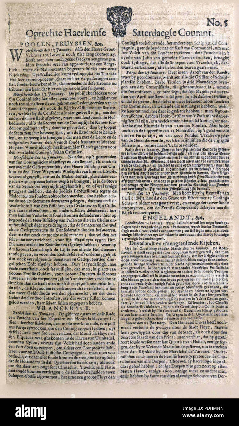 17th century newspaper hi-res stock photography and images - Alamy