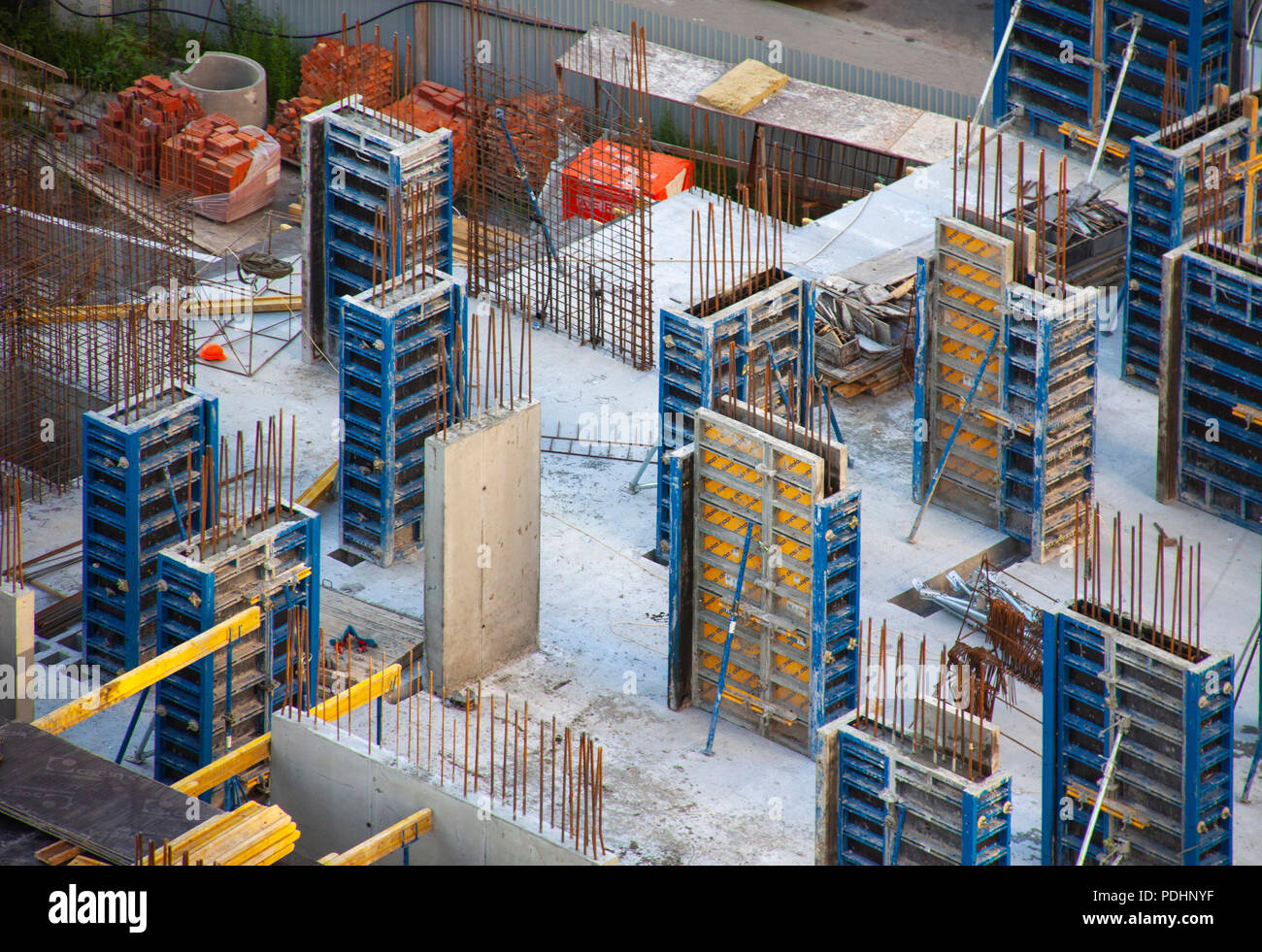 Top down view aerial of construction site Stock Photo - Alamy