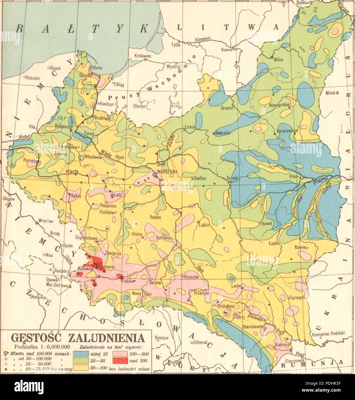 267 Polska II RP gestosc zaludnienia Stock Photo - Alamy