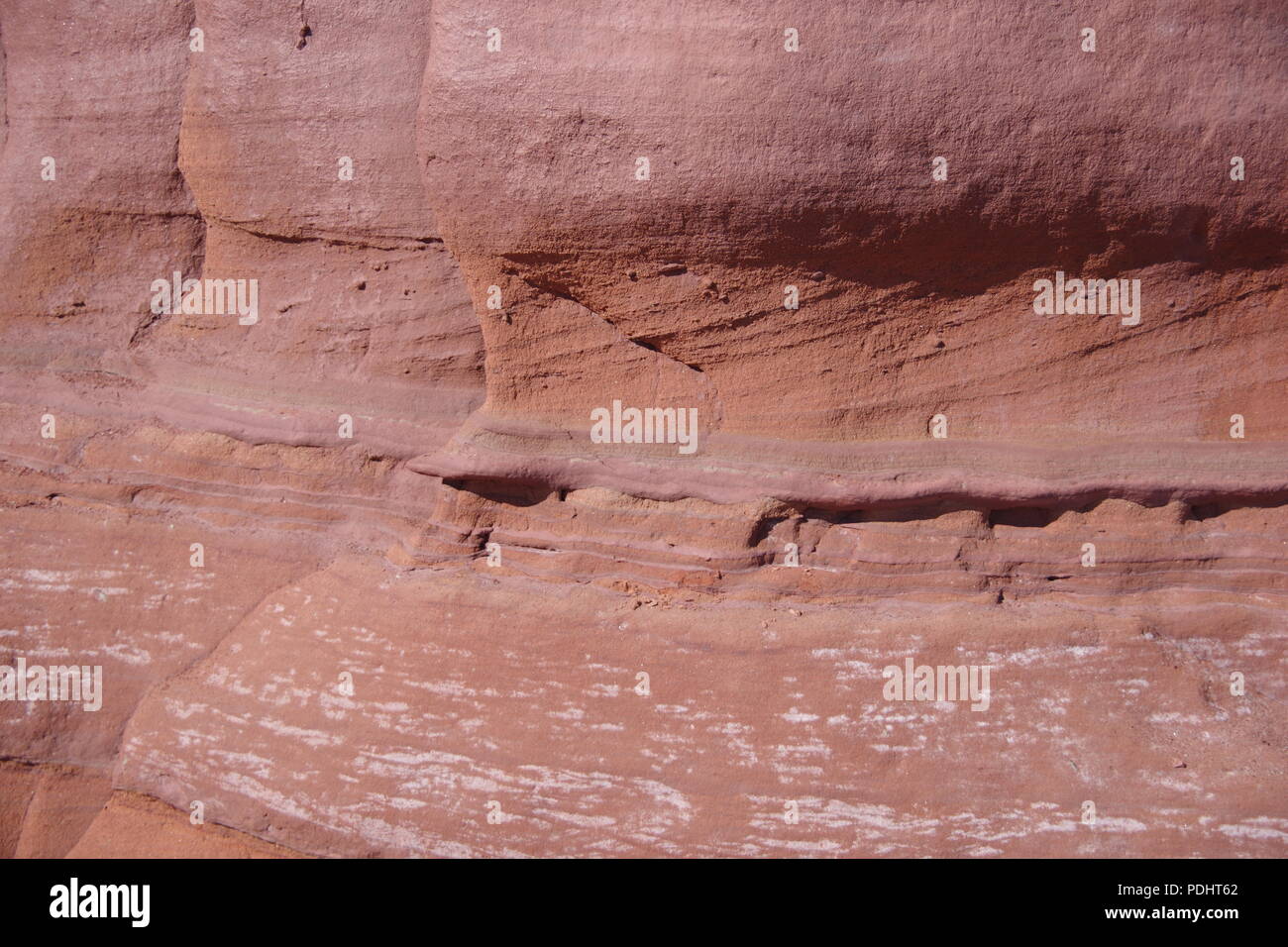 Cross Bedding in Red Sea Cliffs of Triassic Helsby Sandstone Formation ...