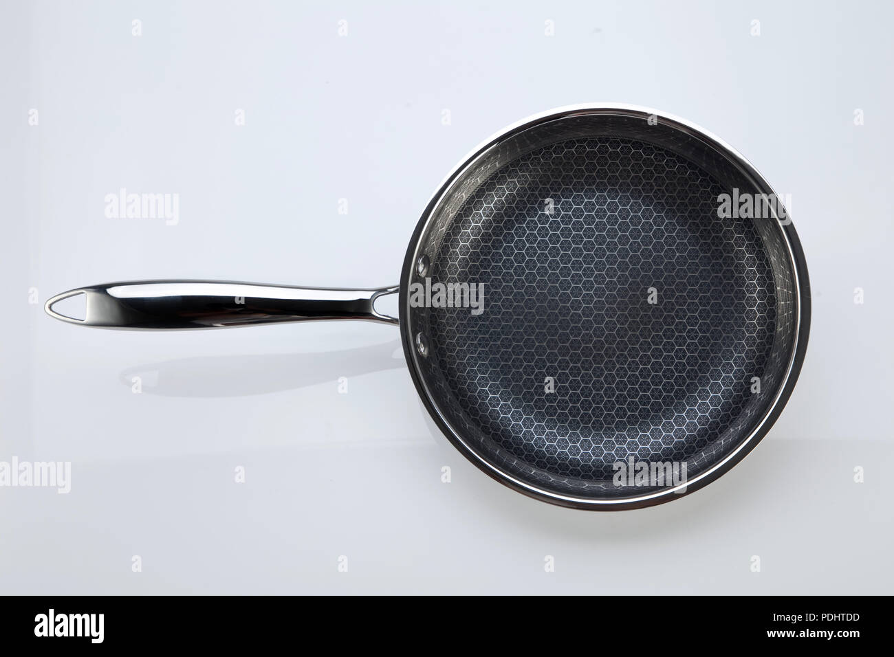 high angle view of the special coating of frying pan Stock Photo - Alamy