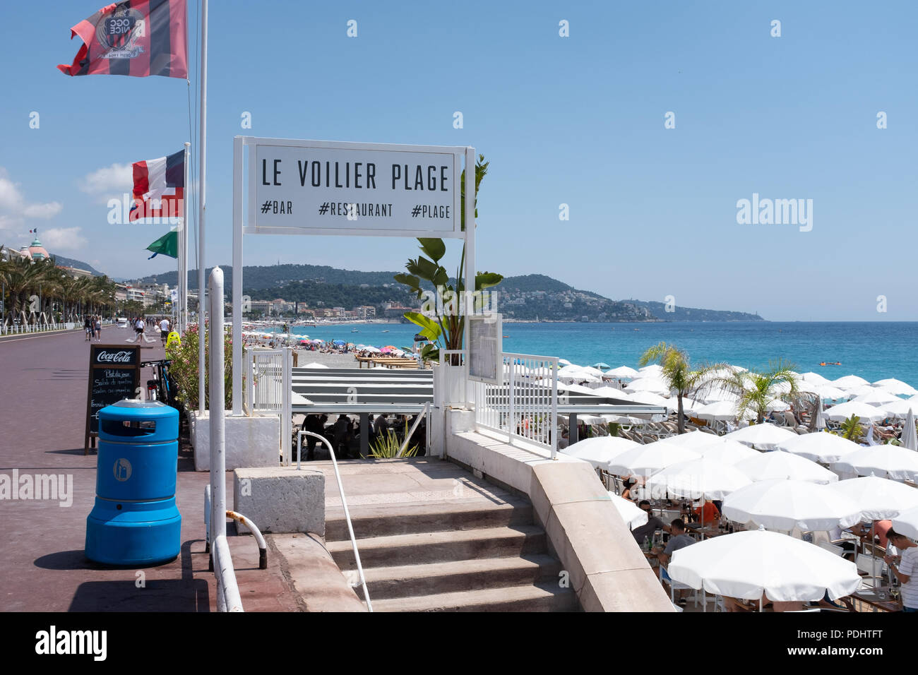 Beach, Nice, France Stock Photo - Alamy