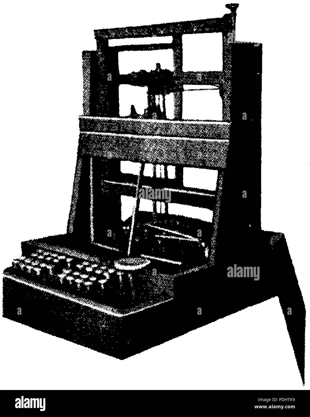 297 Skrifmaskin, Pratts pterotype, Nordisk familjebok Stock Photo - Alamy