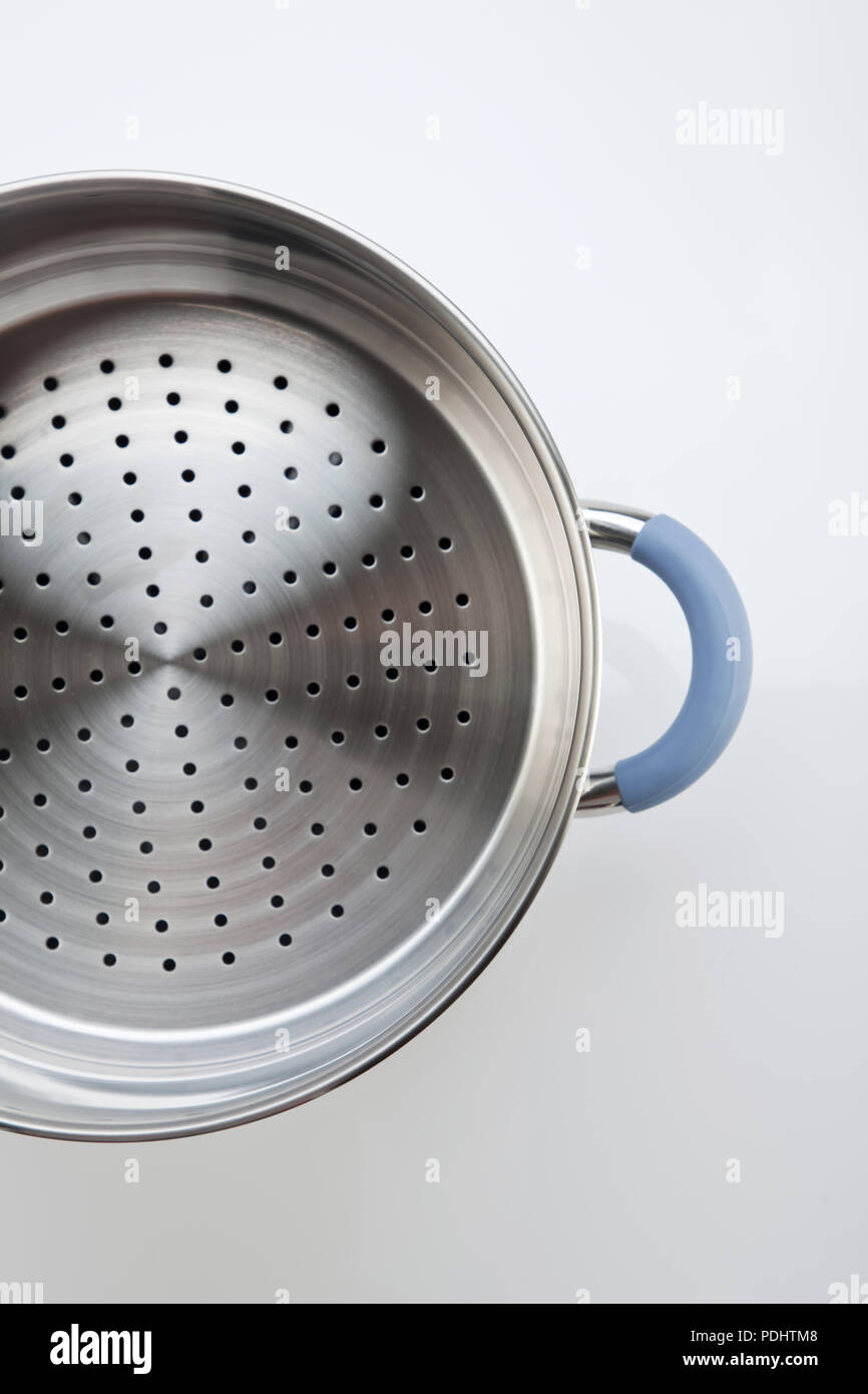 stainless steel of steamer on the white background Stock Photo - Alamy