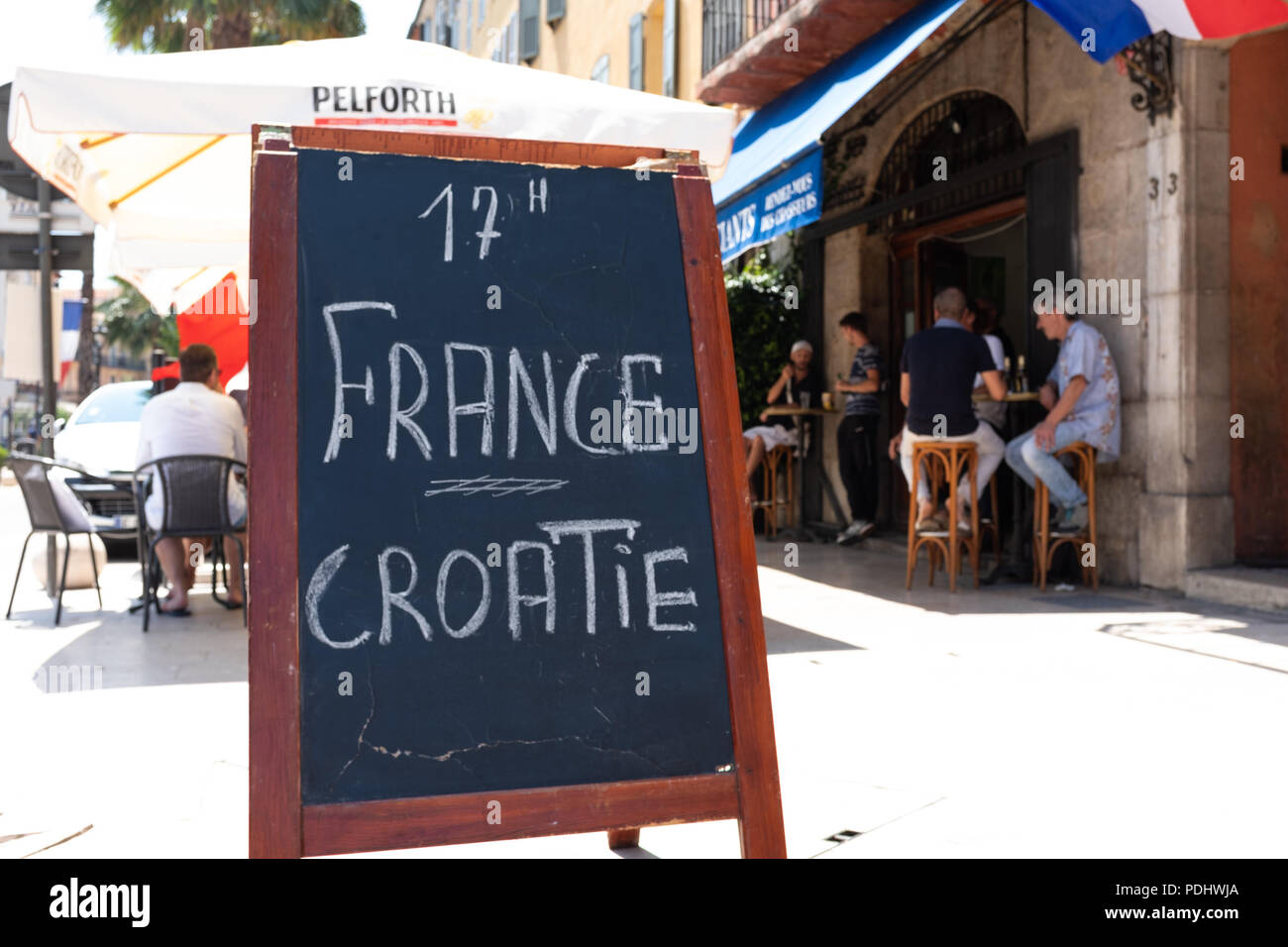 Sign Outside Cafe Stock Photo - Alamy