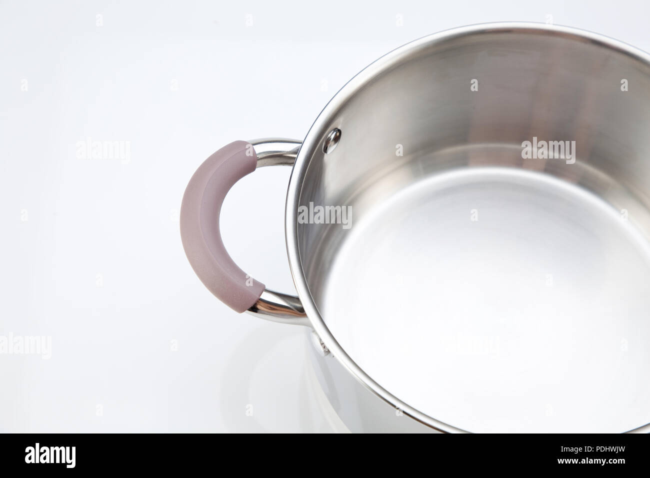 empty cooking pot on the white background Stock Photo - Alamy