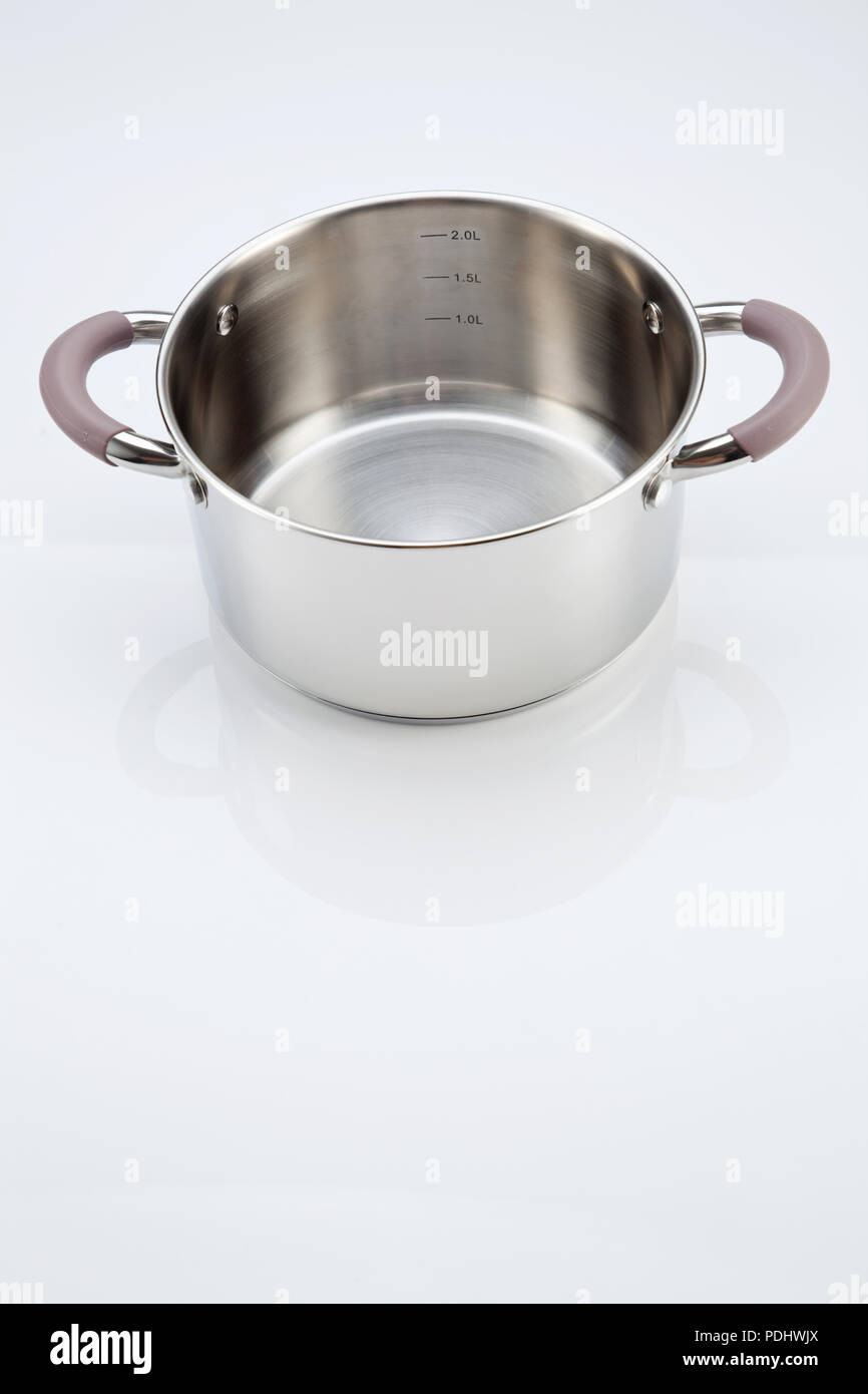 empty cooking pot on the white background Stock Photo - Alamy