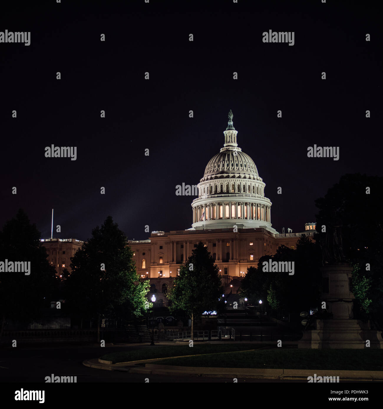 United States Capitol Building at Night Stock Photo - Alamy