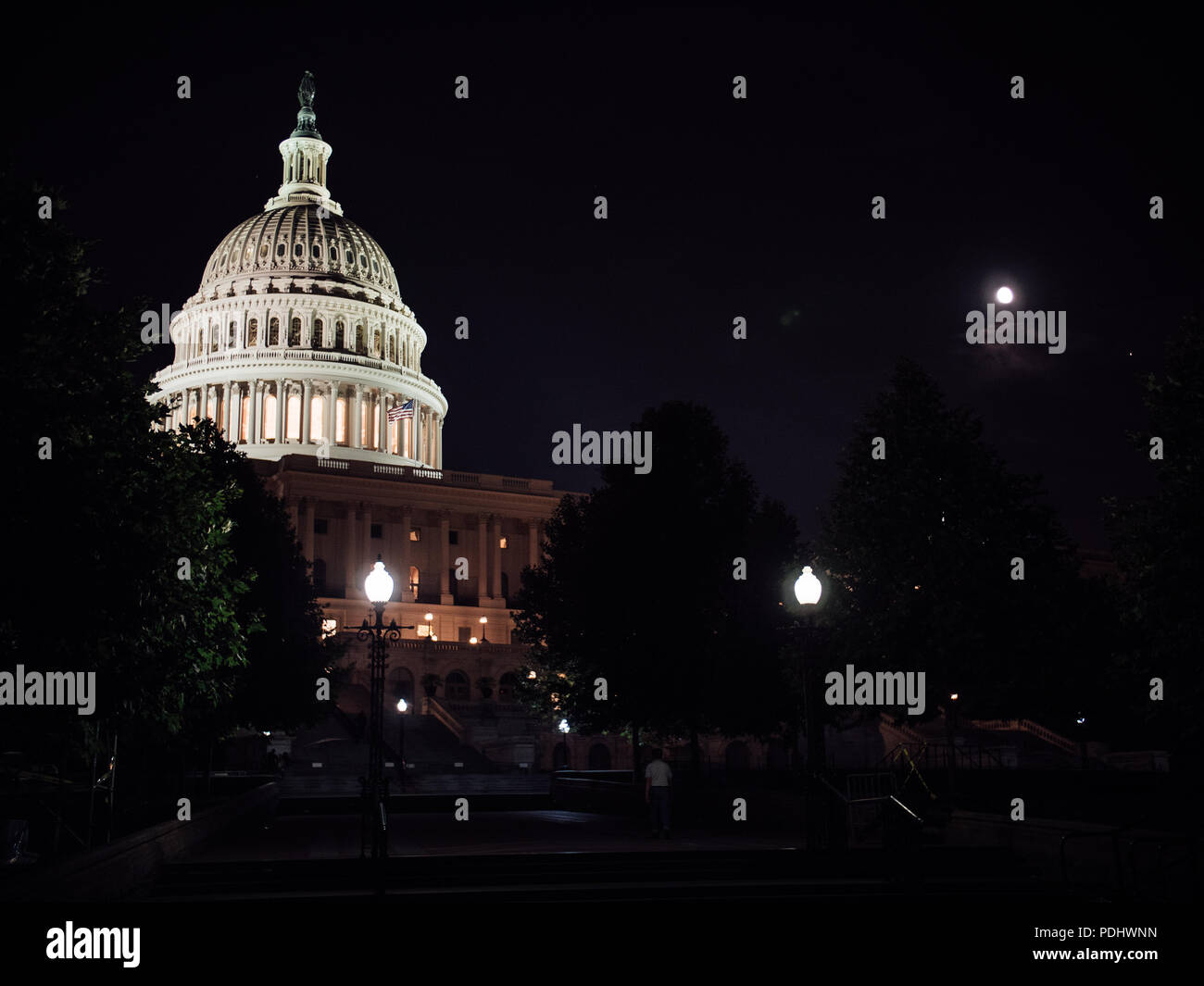 United States Capitol Building at Night Stock Photo - Alamy