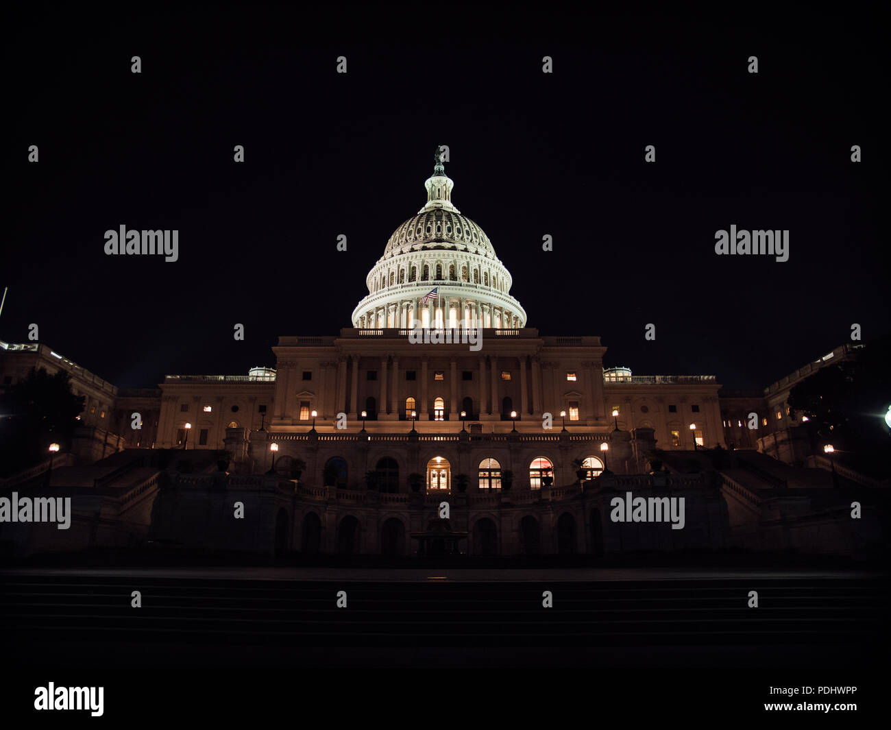 United States Capitol Building at Night Stock Photo - Alamy