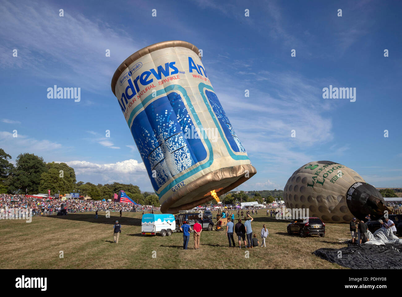 Tethered balloons in the main arena at the Bristol International ...