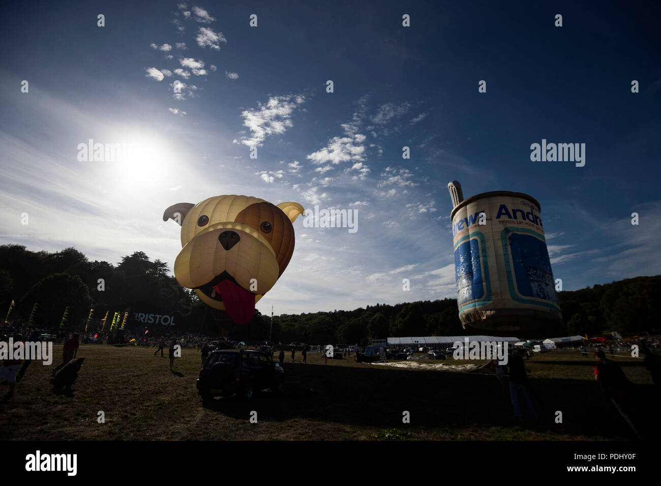 Tethered balloons in the main arena at the Bristol International ...