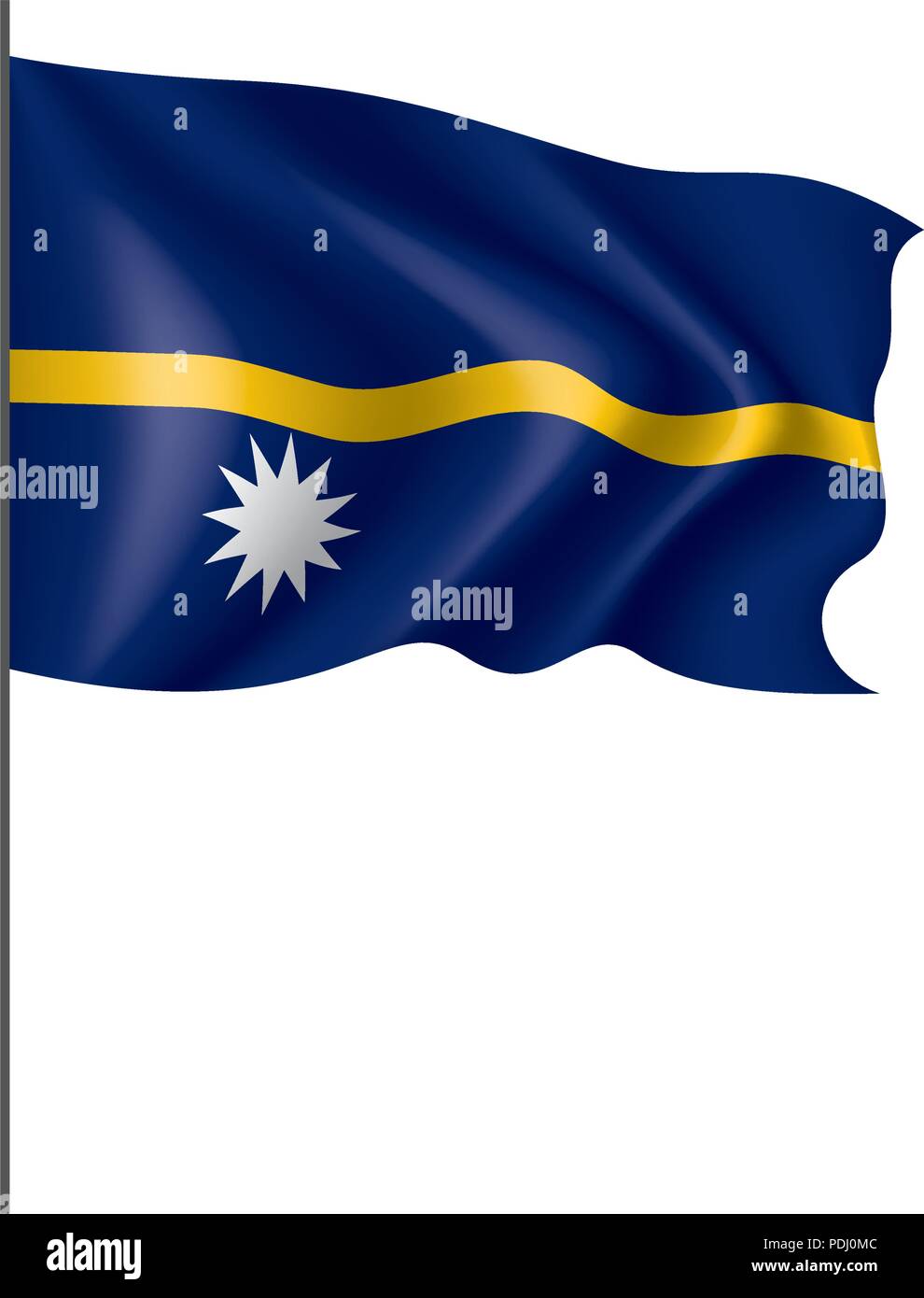 Nauru flag, vector illustration on a white background Stock Vector ...
