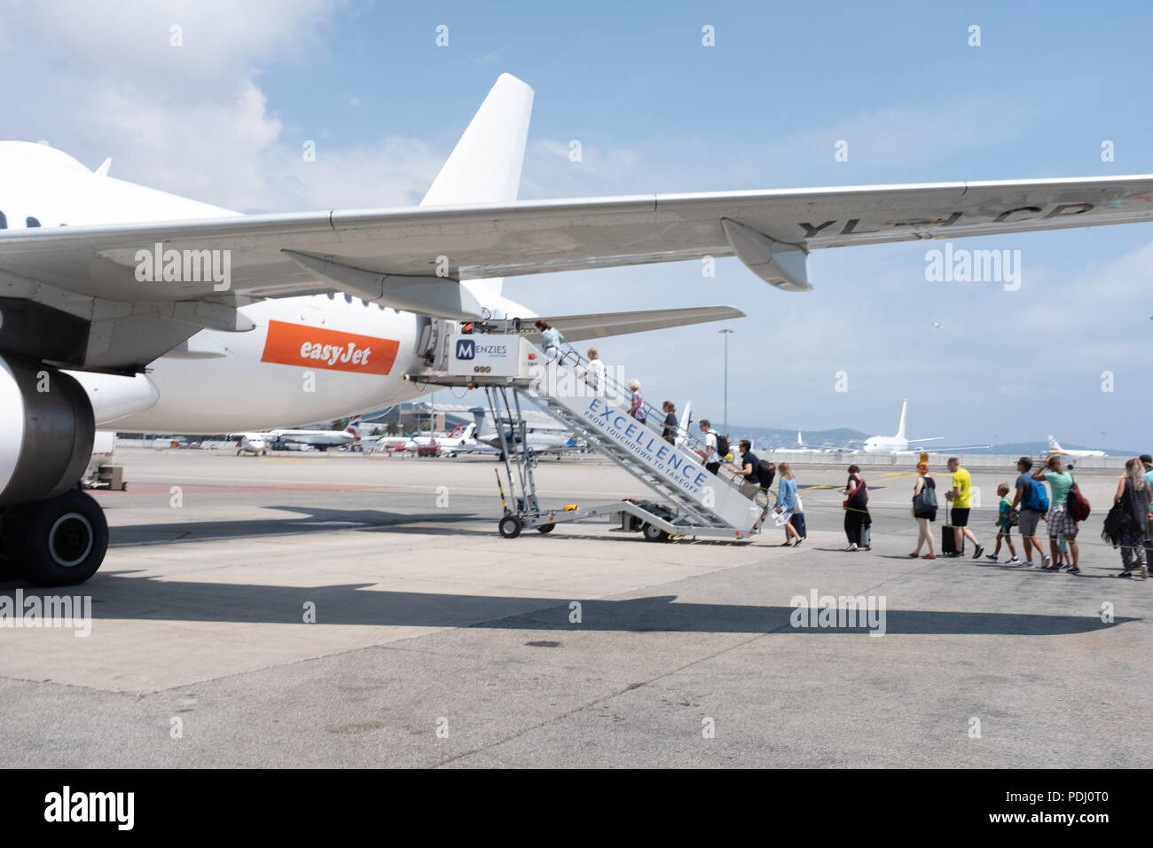 Passengers Boarding Easyjet Plane, Nice, France Stock Photo - Alamy