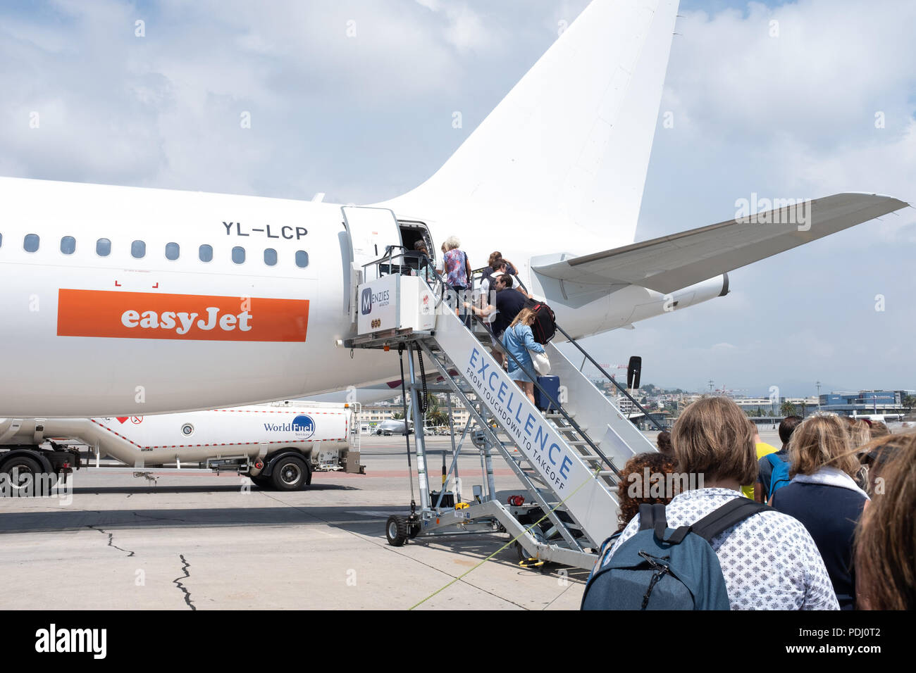 Passengers Boarding Easyjet Plane, Nice, France Stock Photo - Alamy