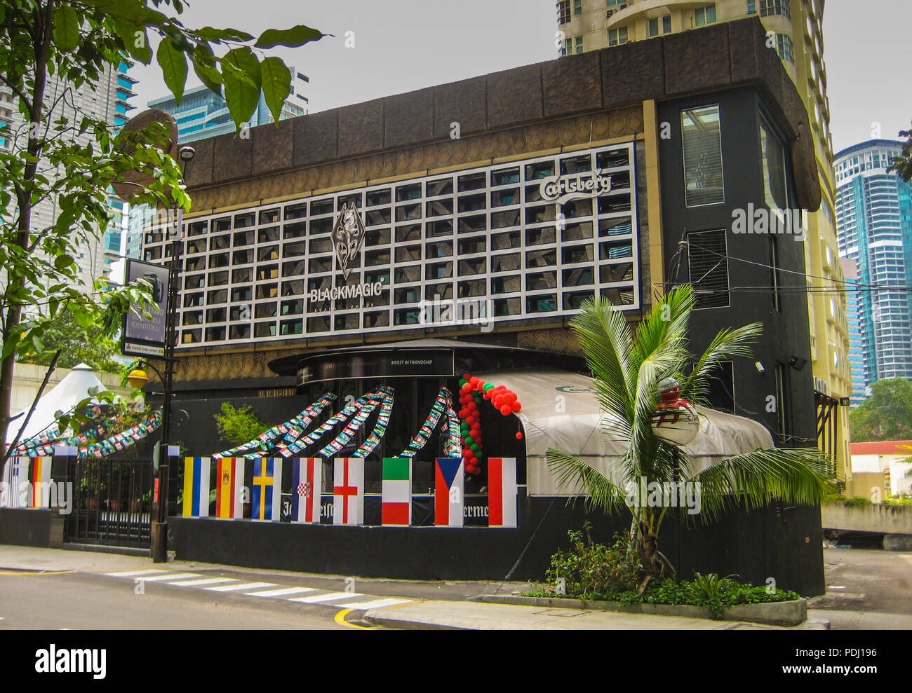 Bars and restaurant area on Jalan P Ramlee, Kuala Lumpur City Centre ...